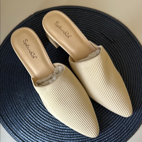Splendid | Shoes | Splendid Cream Luneli Mule With Textured Upper And ...